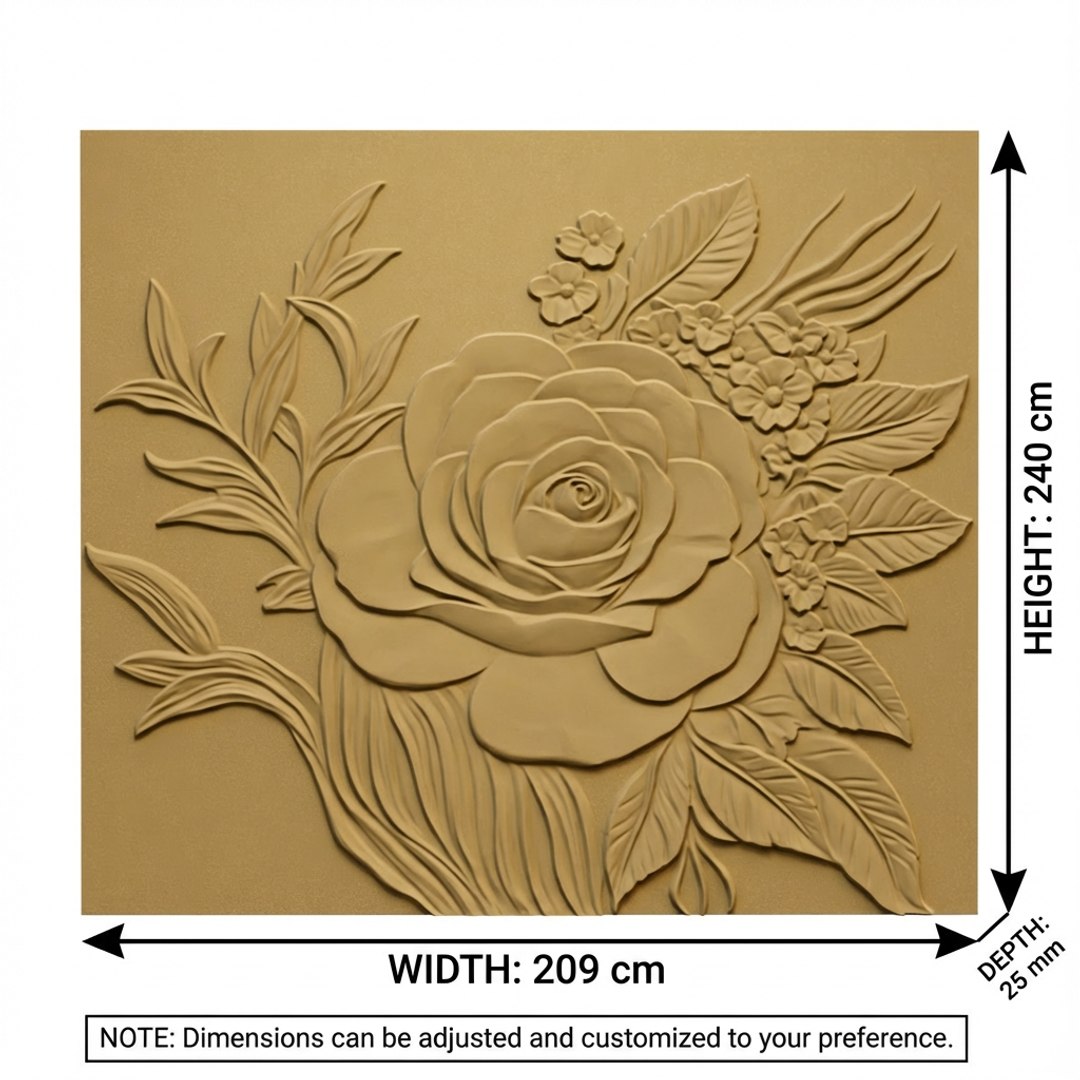 3D Modern Floral Relief Panel Wall Decor Set STL Mural CNC 361 ...