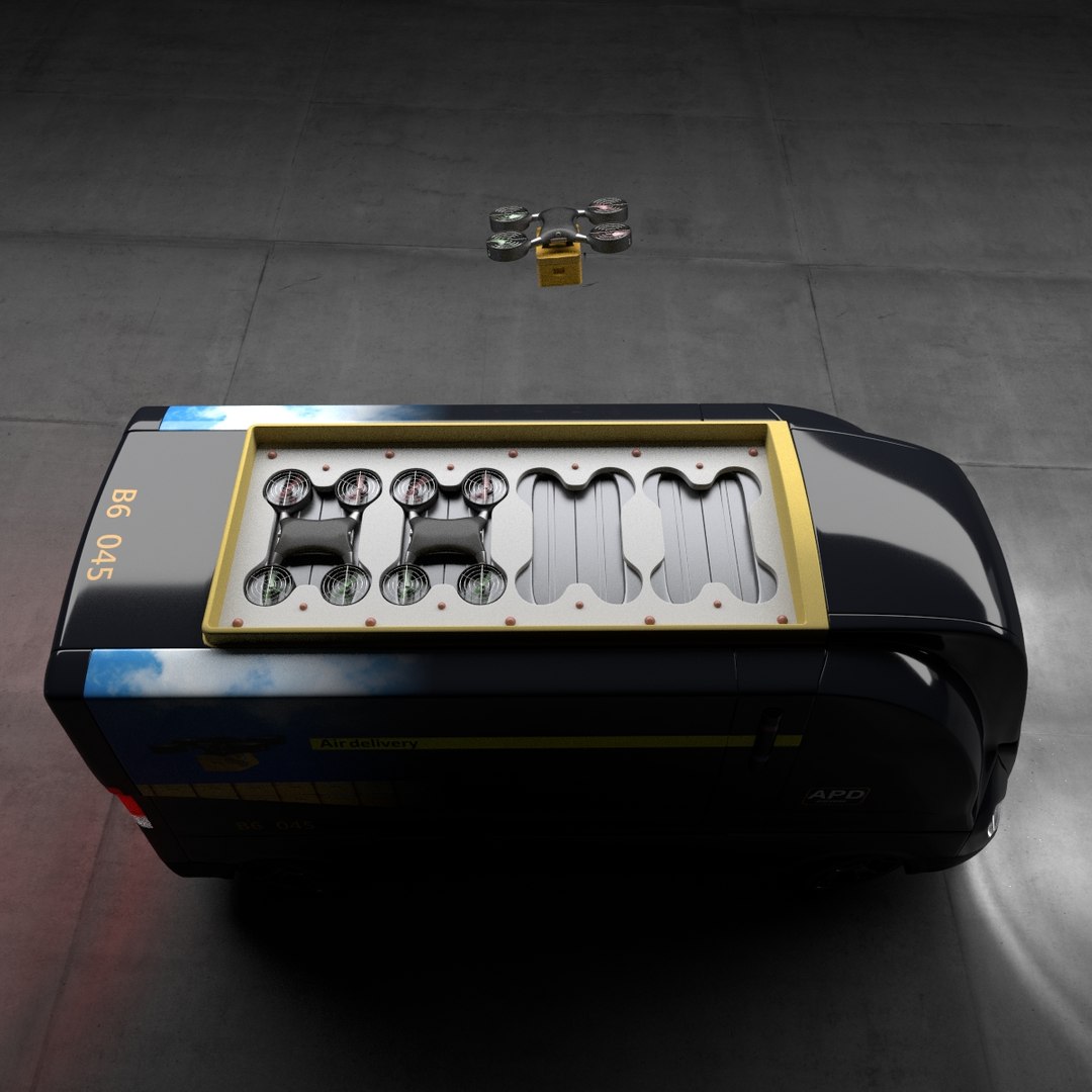 3ds Max Concept Autonomous Parcel Delivery
