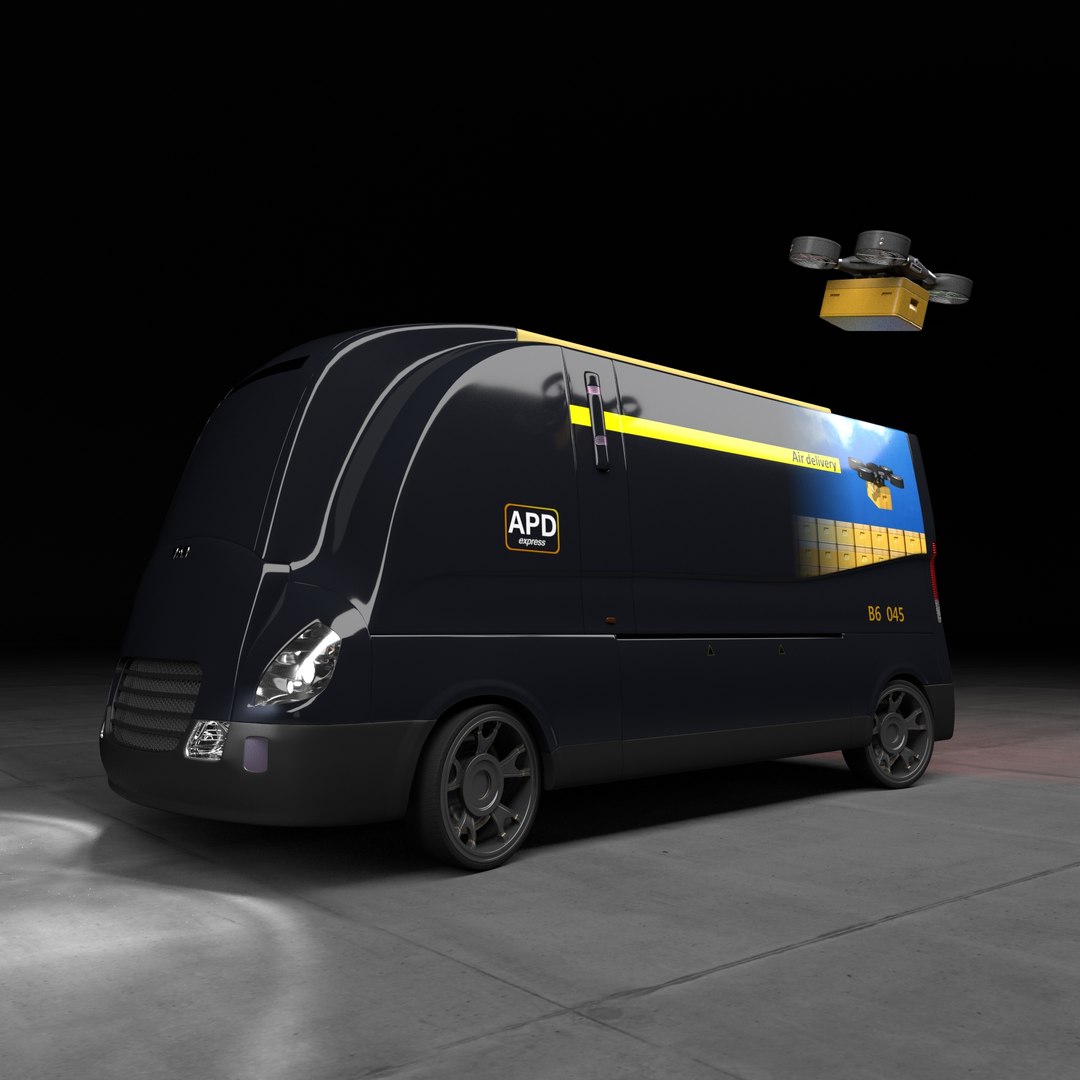 3ds Max Concept Autonomous Parcel Delivery