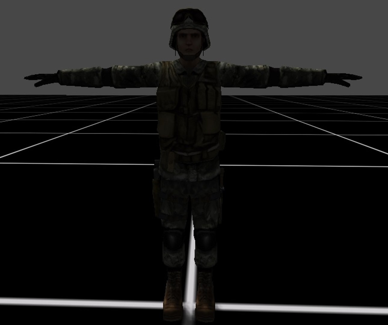 Free Fbx Model Rigged Soldier