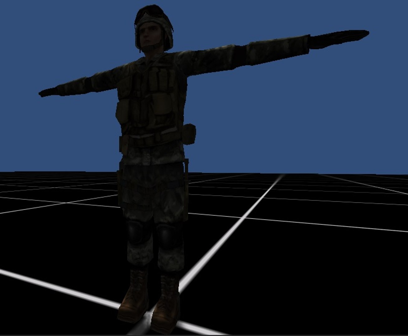 Free Fbx Model Rigged Soldier