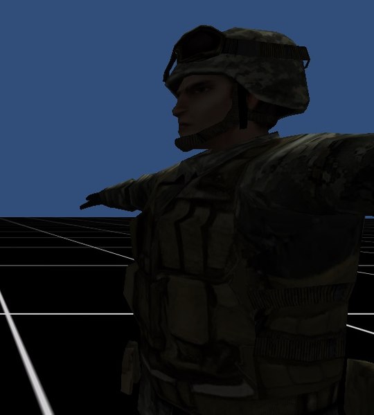 free fbx model rigged soldier
