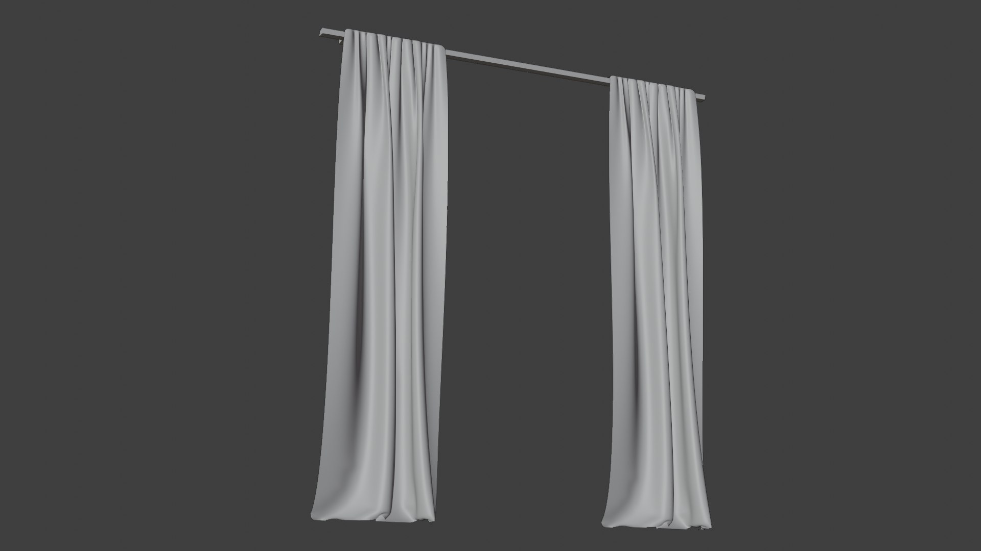 Curtains Red 3D model - TurboSquid 1727270