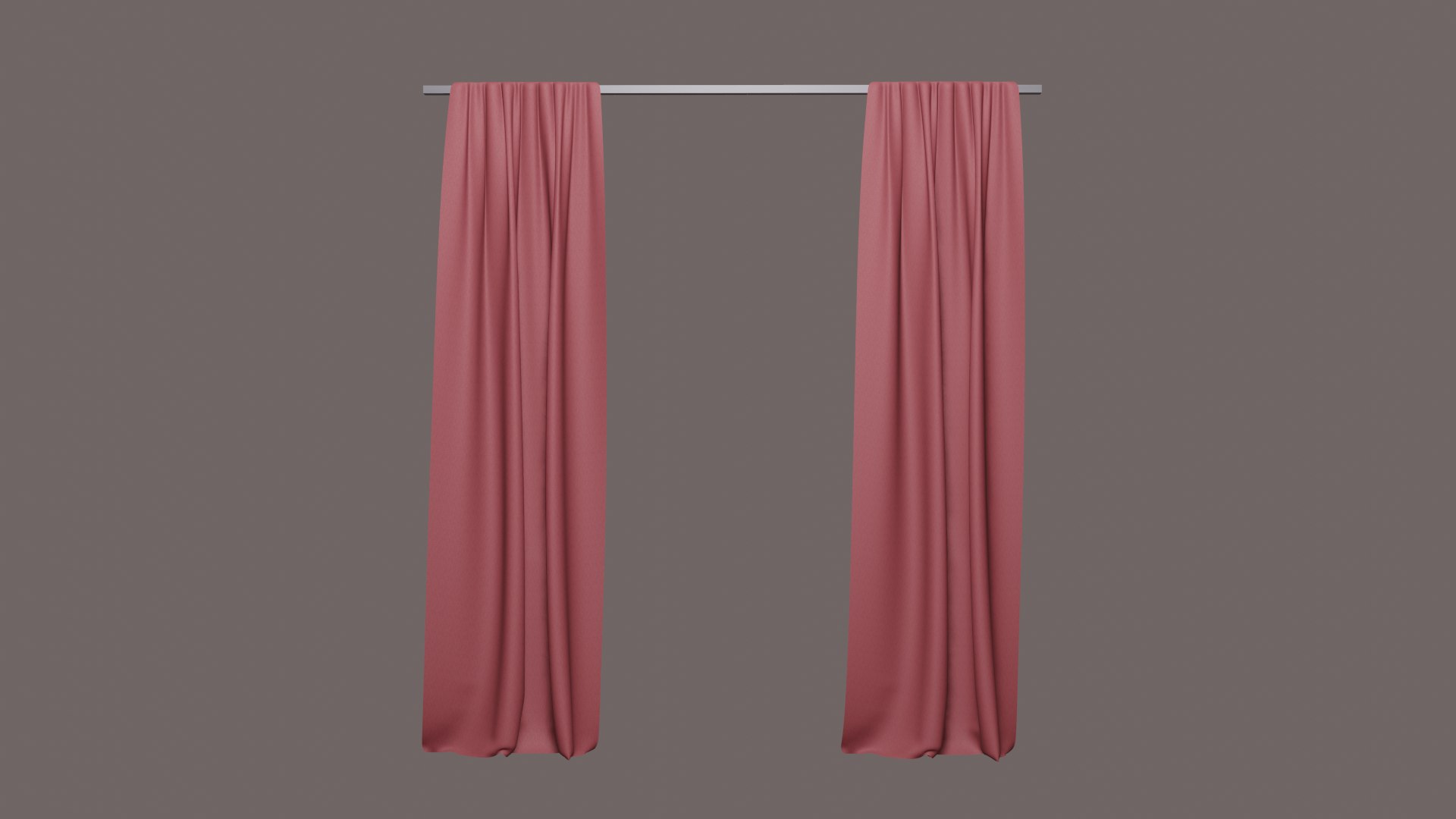 Curtains Red 3D model - TurboSquid 1727270