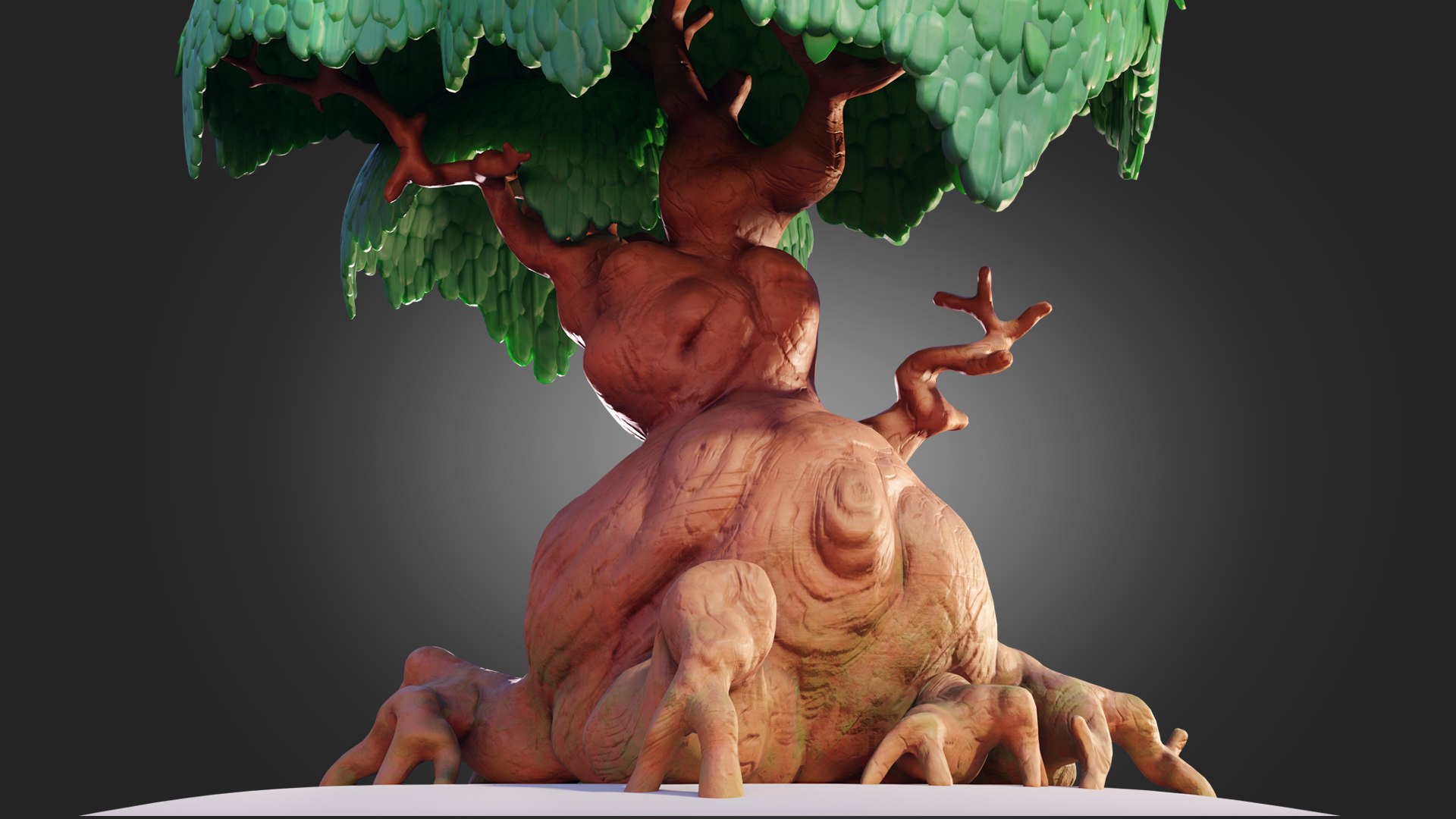3D Tree Cartoon Chunky Model - TurboSquid 1683191