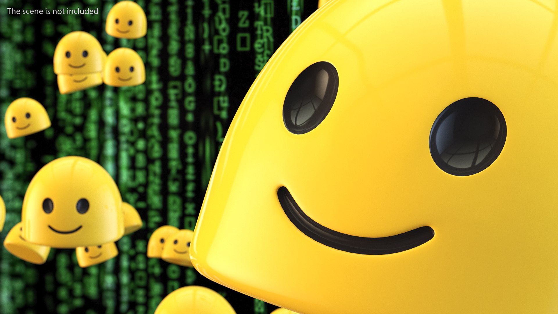 Slightly Smiling Face Android Emoji 3D - TurboSquid 1823764