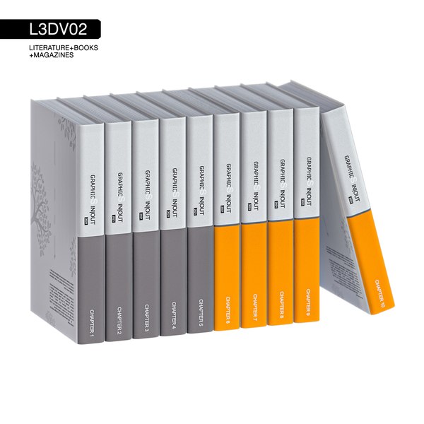 Book set 3D - TurboSquid 1667082