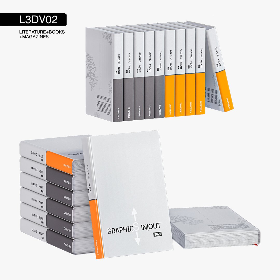 Book set 3D - TurboSquid 1667082