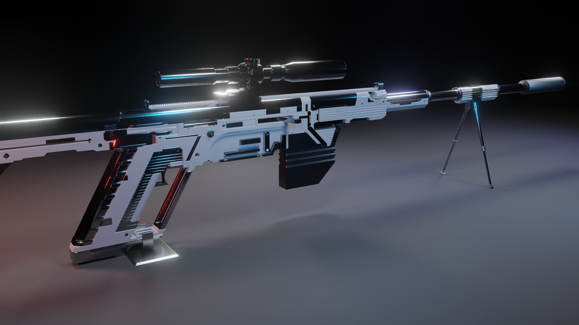 3D Sniper Rifle Scope Laser - TurboSquid 1549030