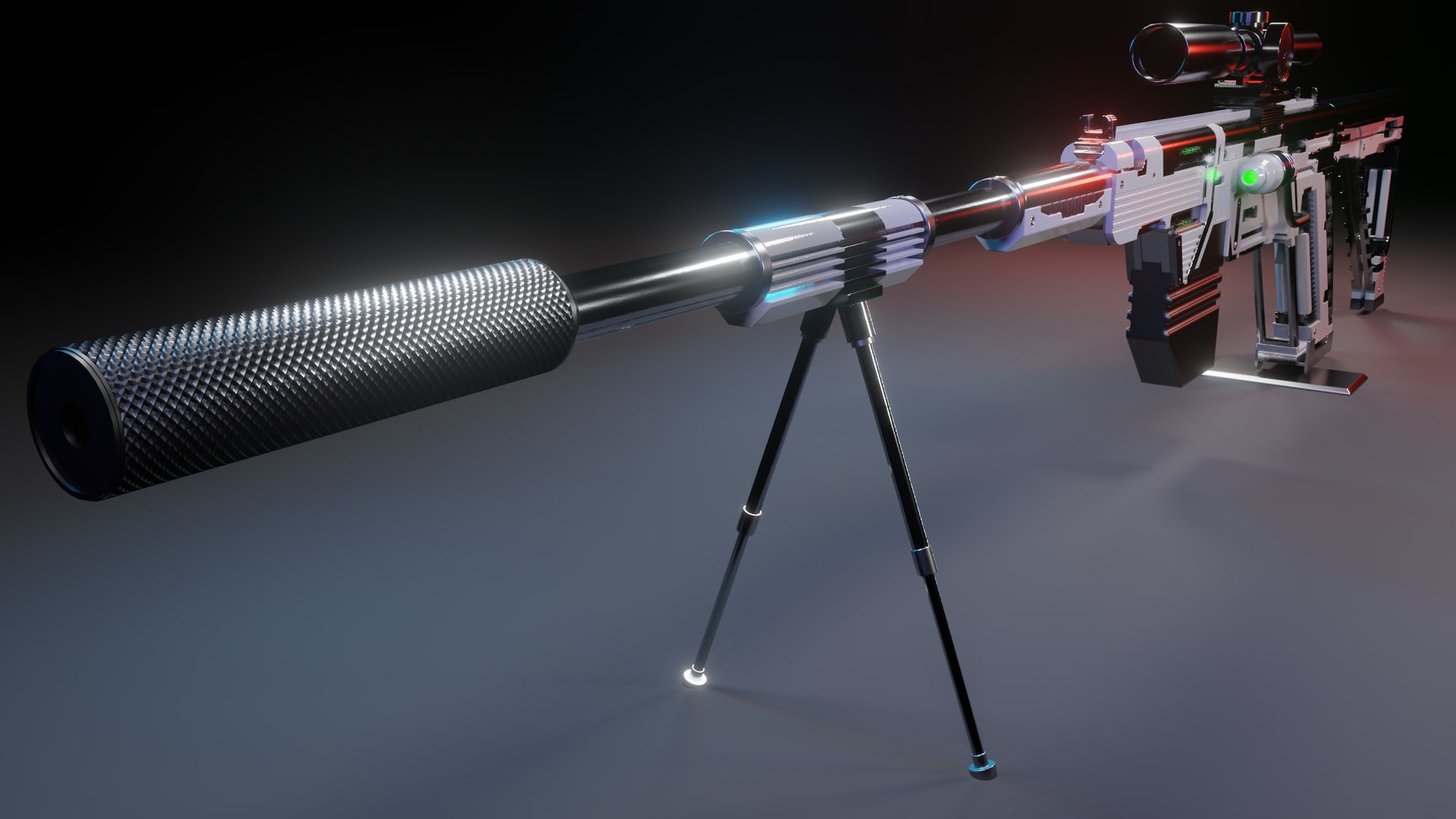 3D Sniper Rifle Scope Laser - TurboSquid 1549030