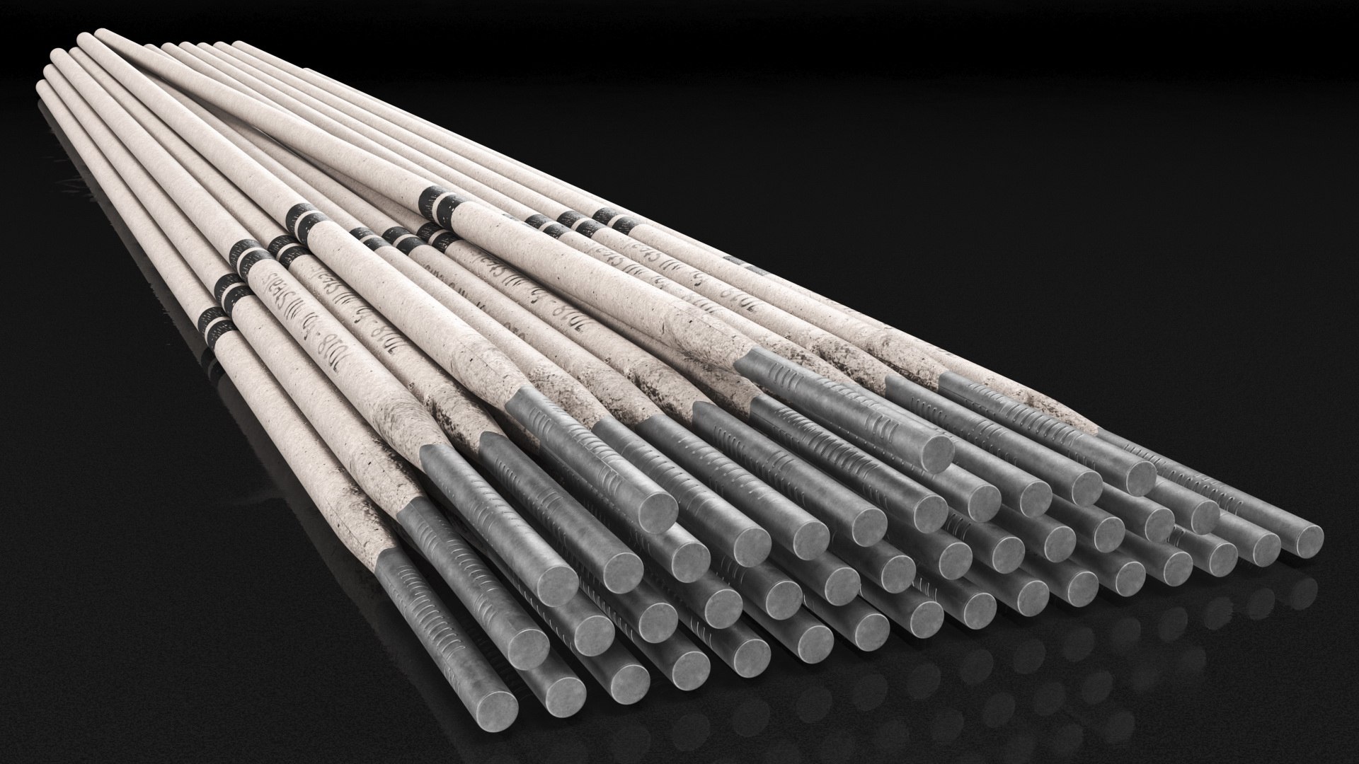 Metal Arc Welding E7018 Electrodes Pile 3D - TurboSquid 1775928