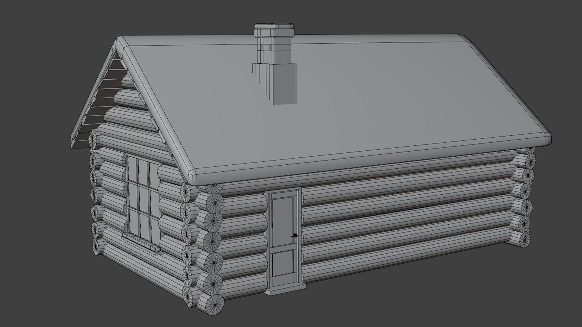 3D Model Winter Log Cabin - TurboSquid 2402015