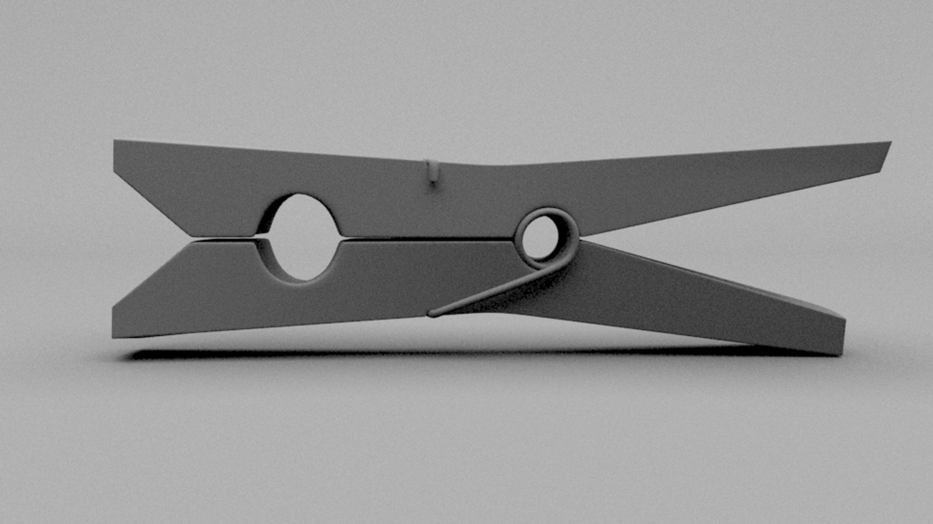 Cartoon Clothes Pin 3d Model