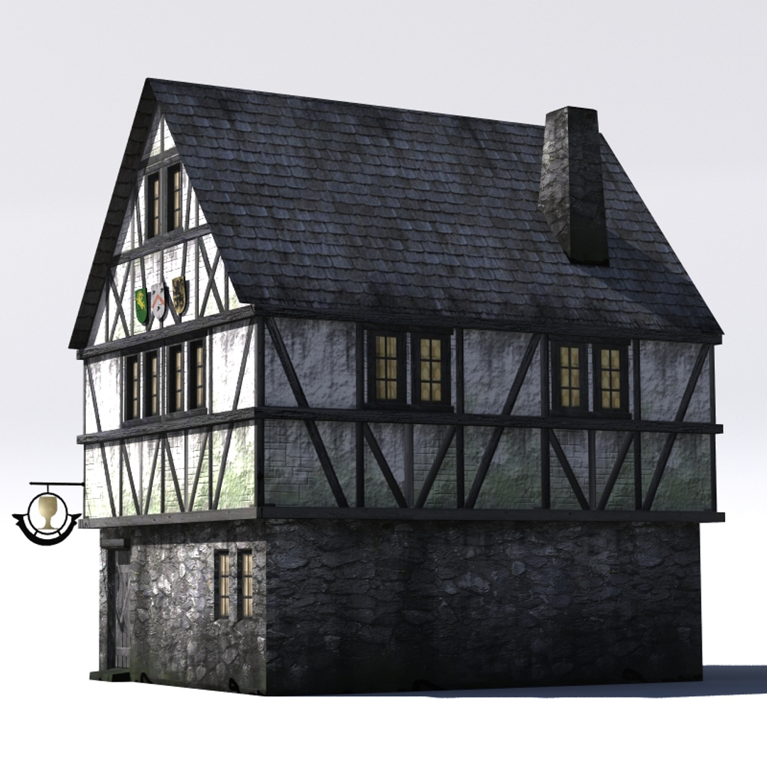 3d model medieval building