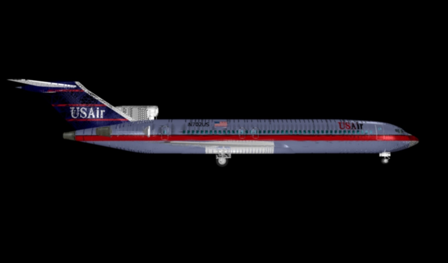 3d model of 727