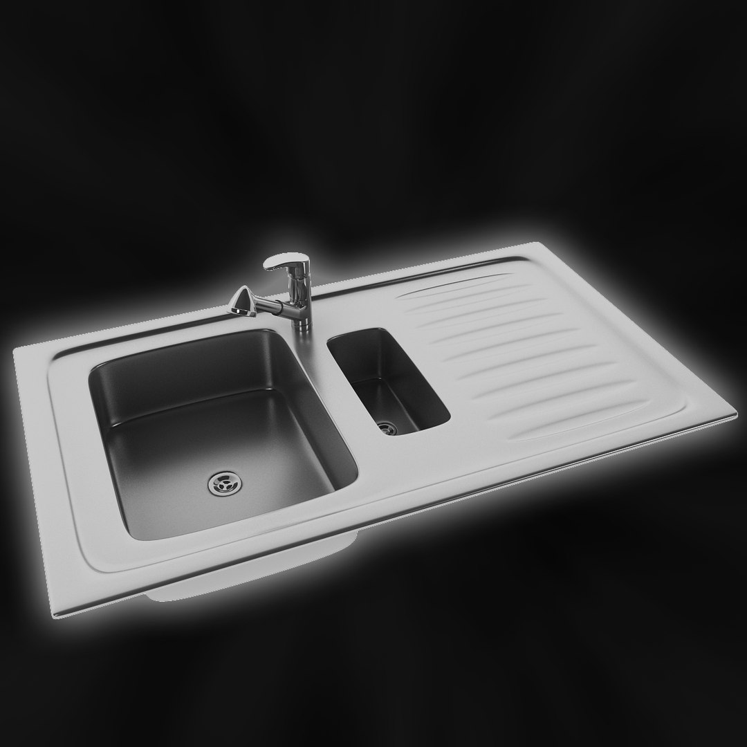3d model sink modelling clean