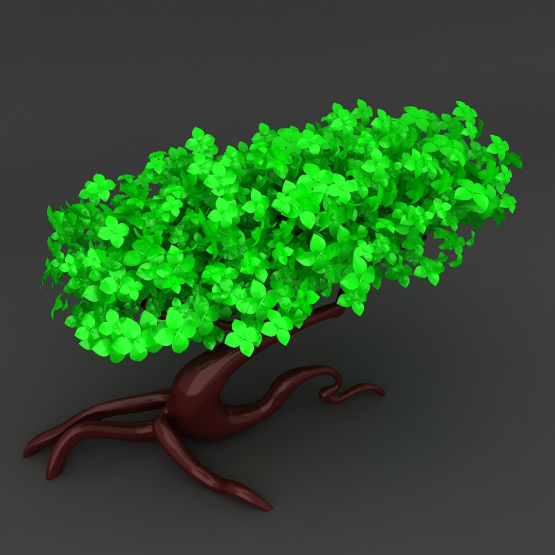 3d model cartoon tree