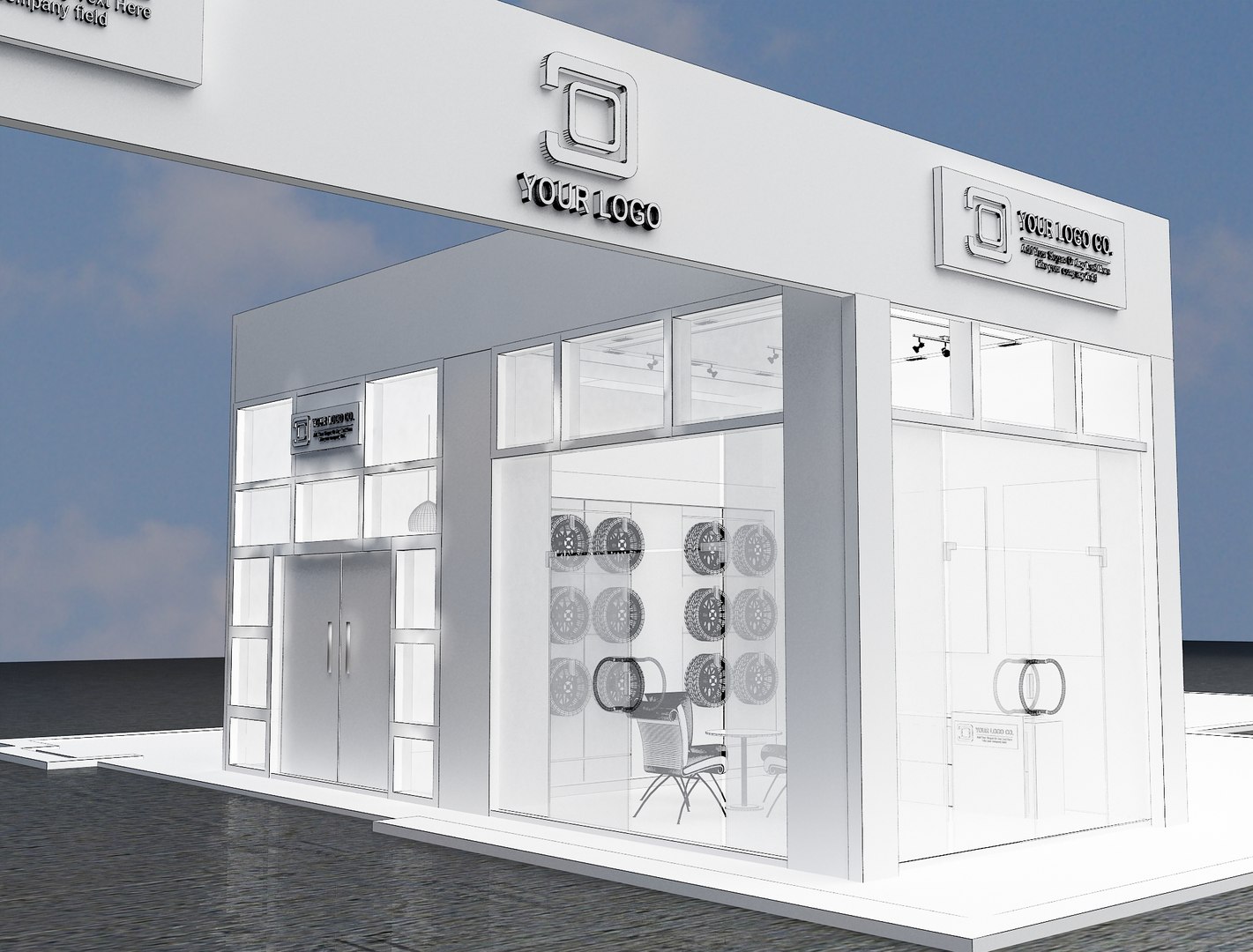 3D Model Car Service Entrance Logo Sign A611 - TurboSquid 1913543