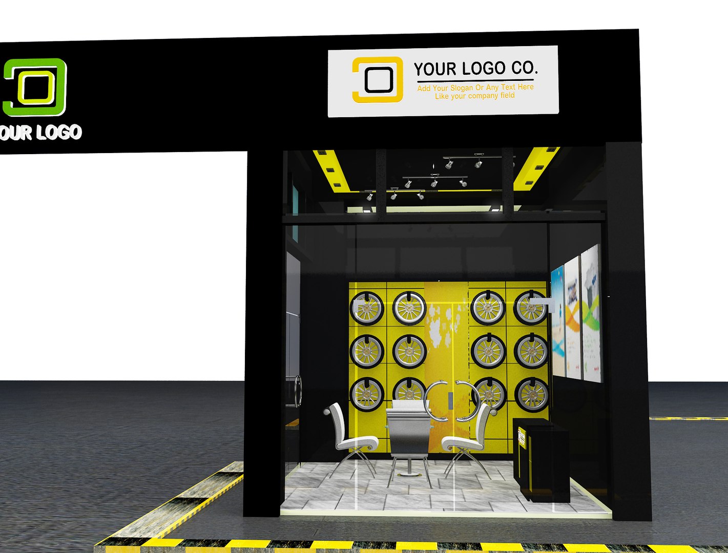 3D Model Car Service Entrance Logo Sign A611 - TurboSquid 1913543