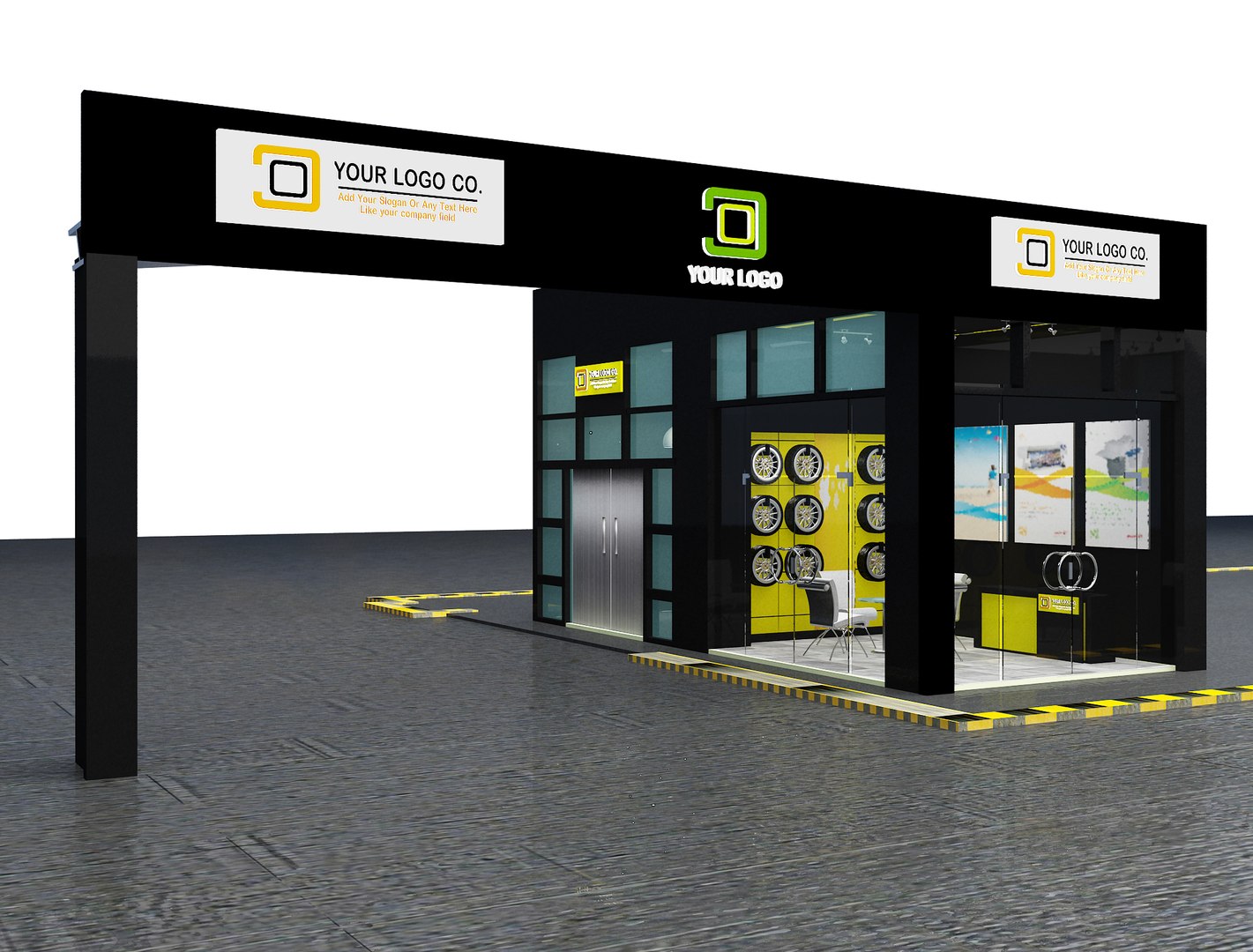 3D Model Car Service Entrance Logo Sign A611 - TurboSquid 1913543