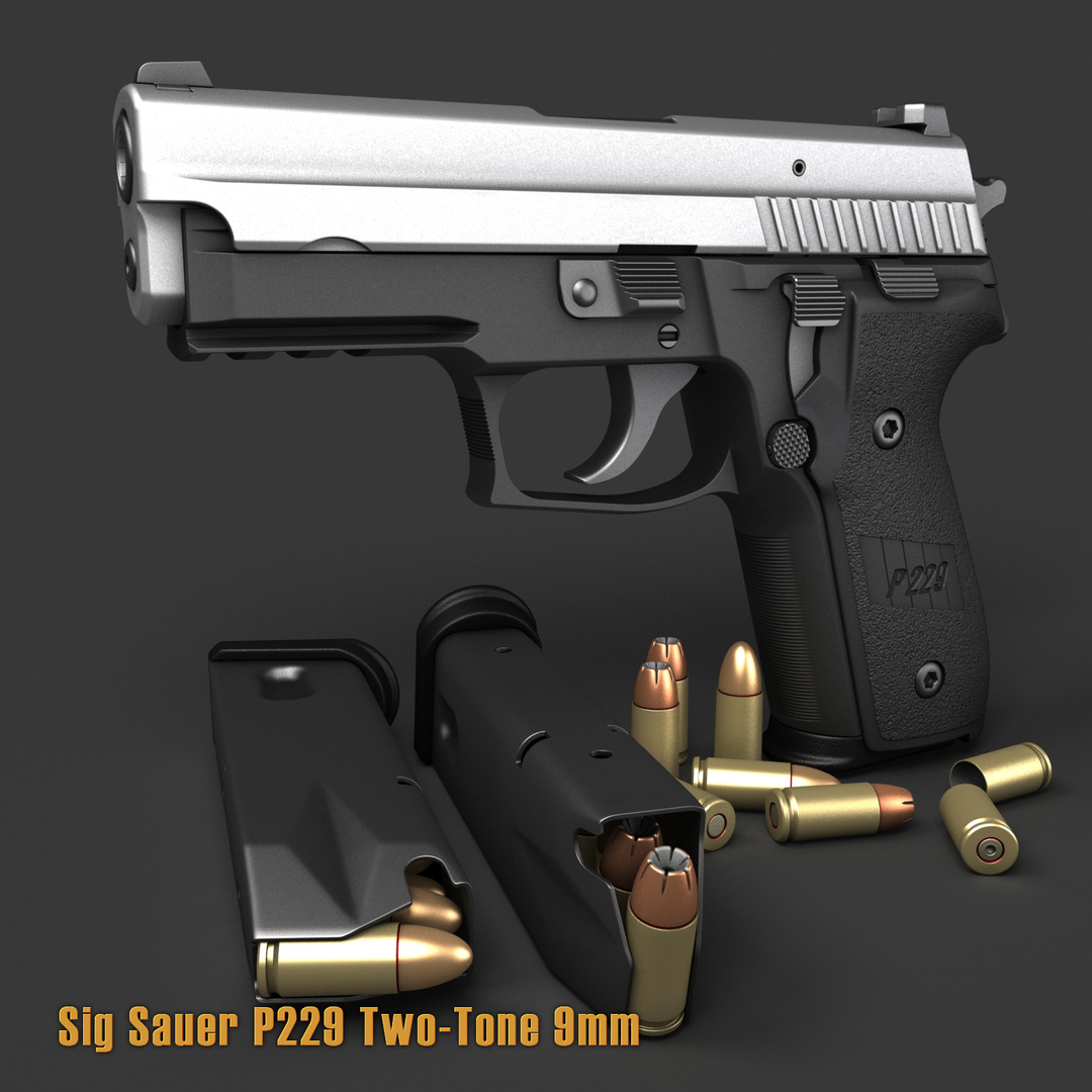 sig sauer p229 series 3d model