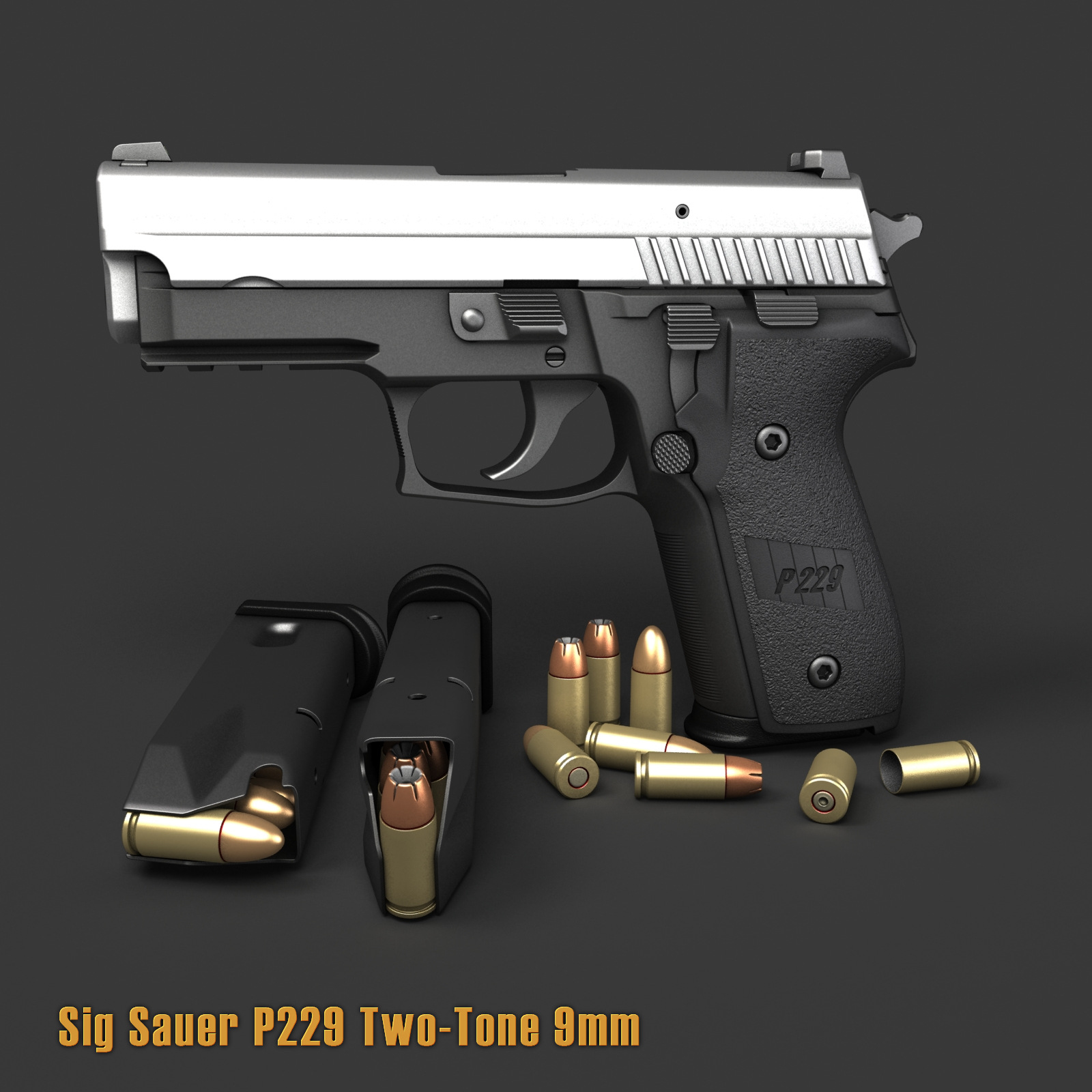 sig sauer p229 series 3d model