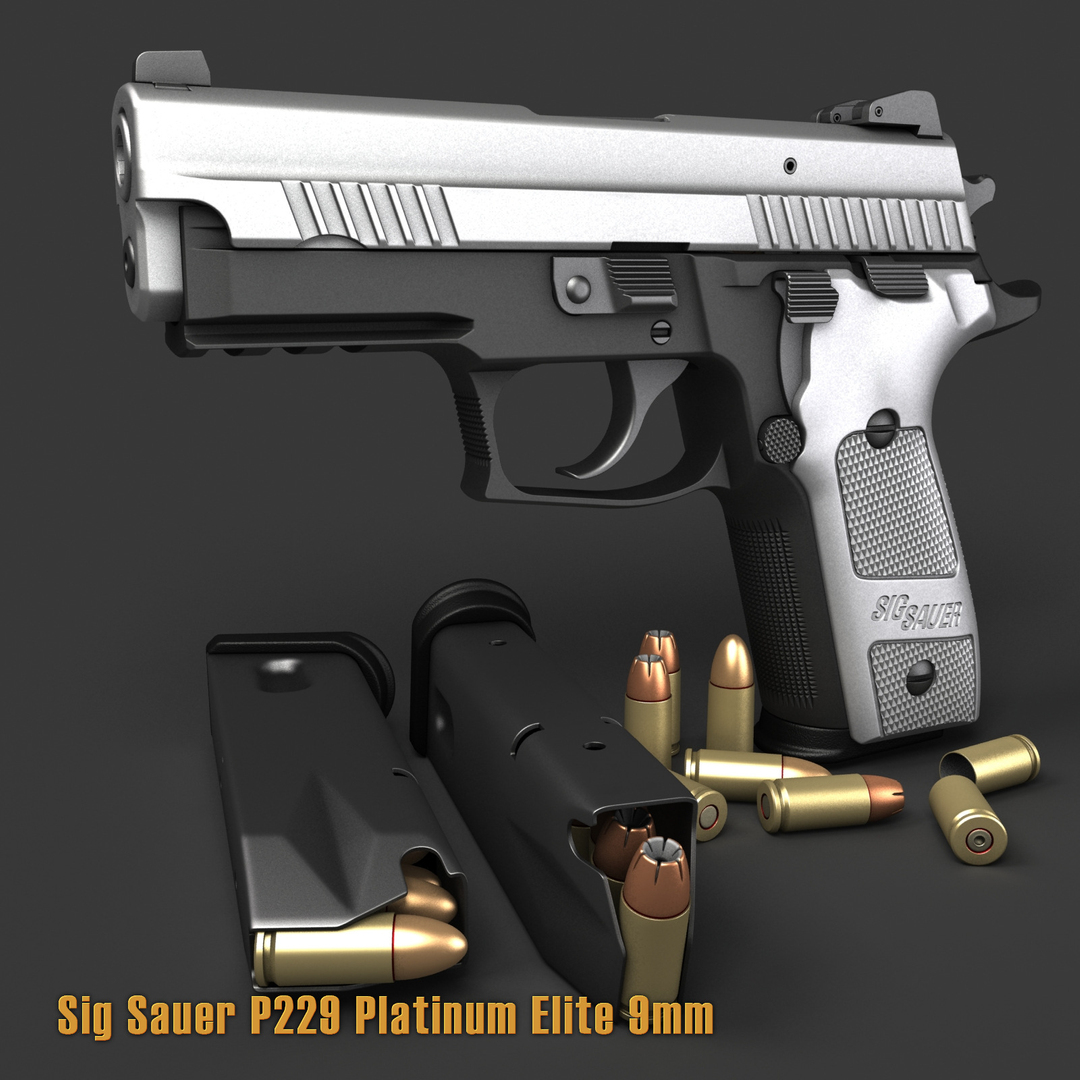 sig sauer p229 series 3d model