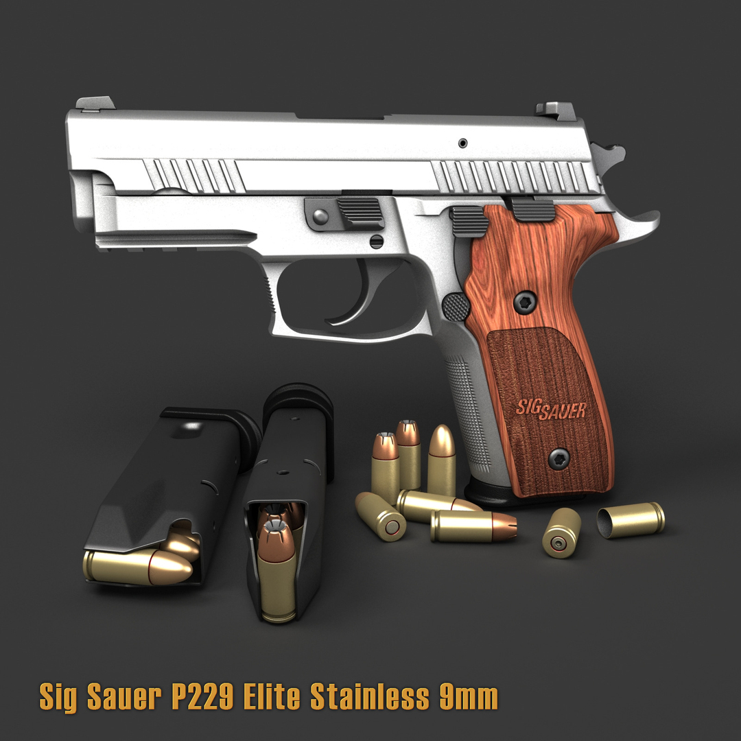 sig sauer p229 series 3d model