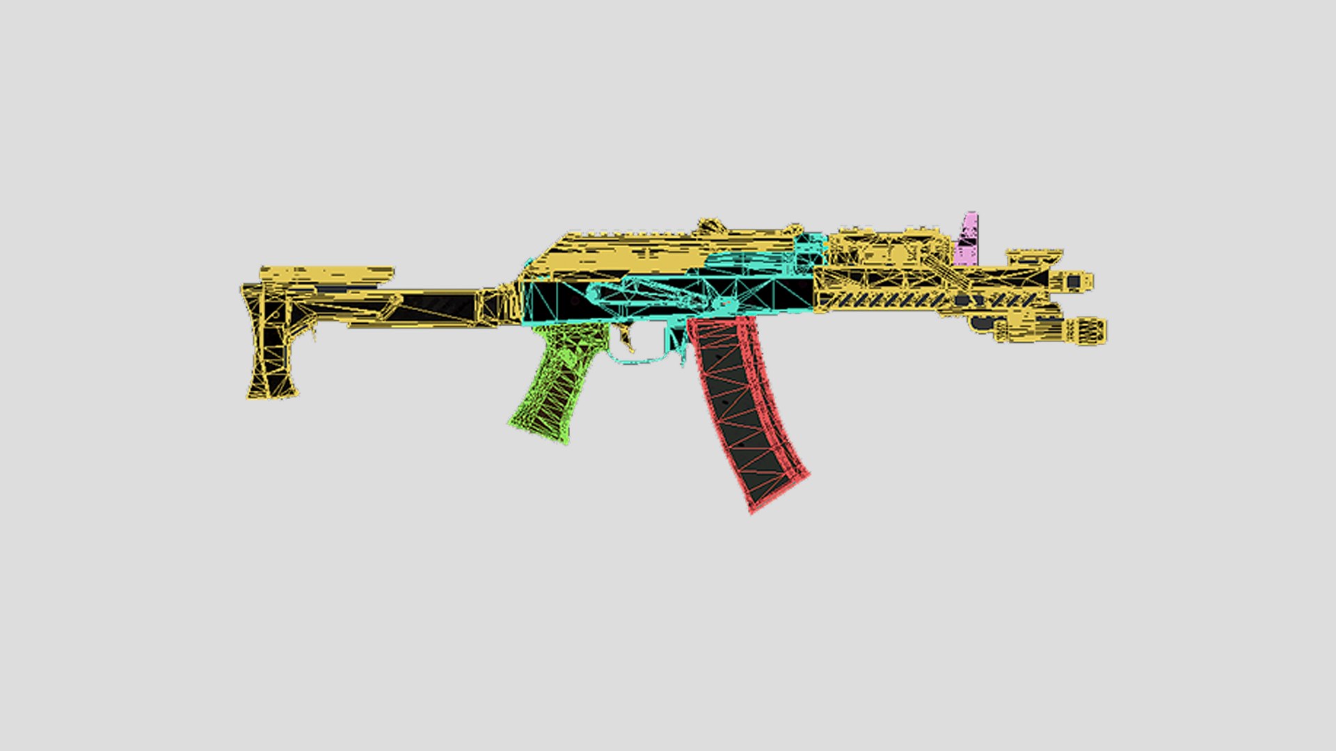 AK-47 II Low Poly-Game Ready Gun 001 3D Model - TurboSquid 2108224
