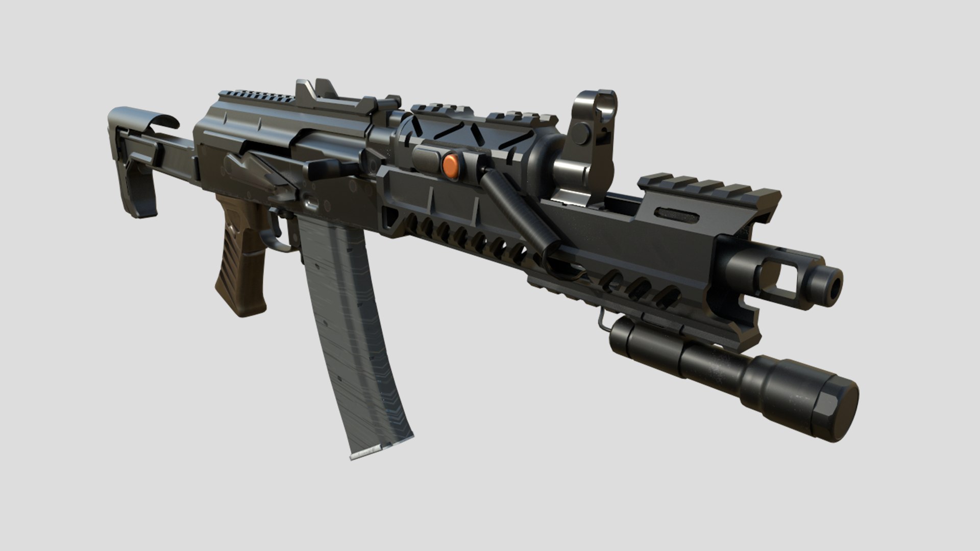 AK-47 II Low Poly-Game Ready Gun 001 3D Model - TurboSquid 2108224