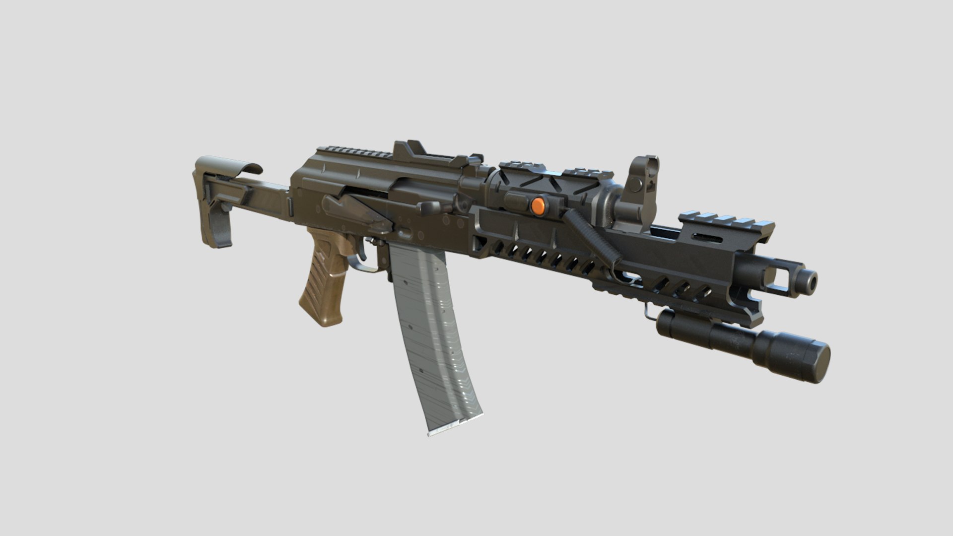 AK-47 II Low Poly-Game Ready Gun 001 3D Model - TurboSquid 2108224