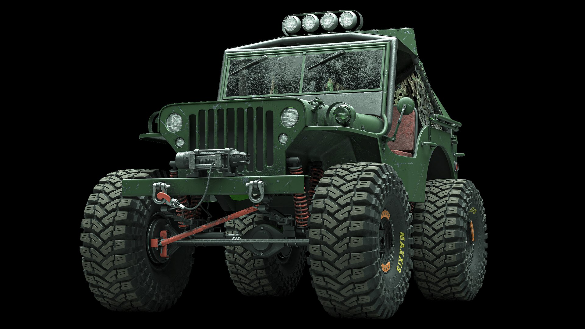 3D Willys Monster Model - TurboSquid 2215838