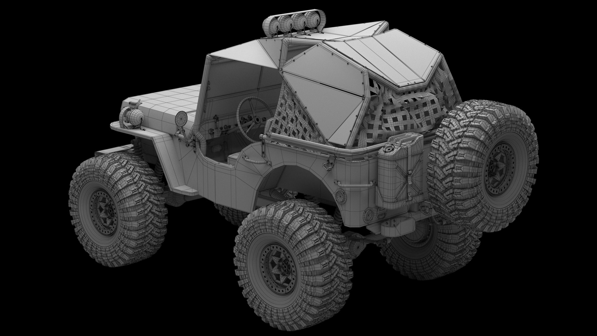 3D Willys Monster Model - TurboSquid 2215838