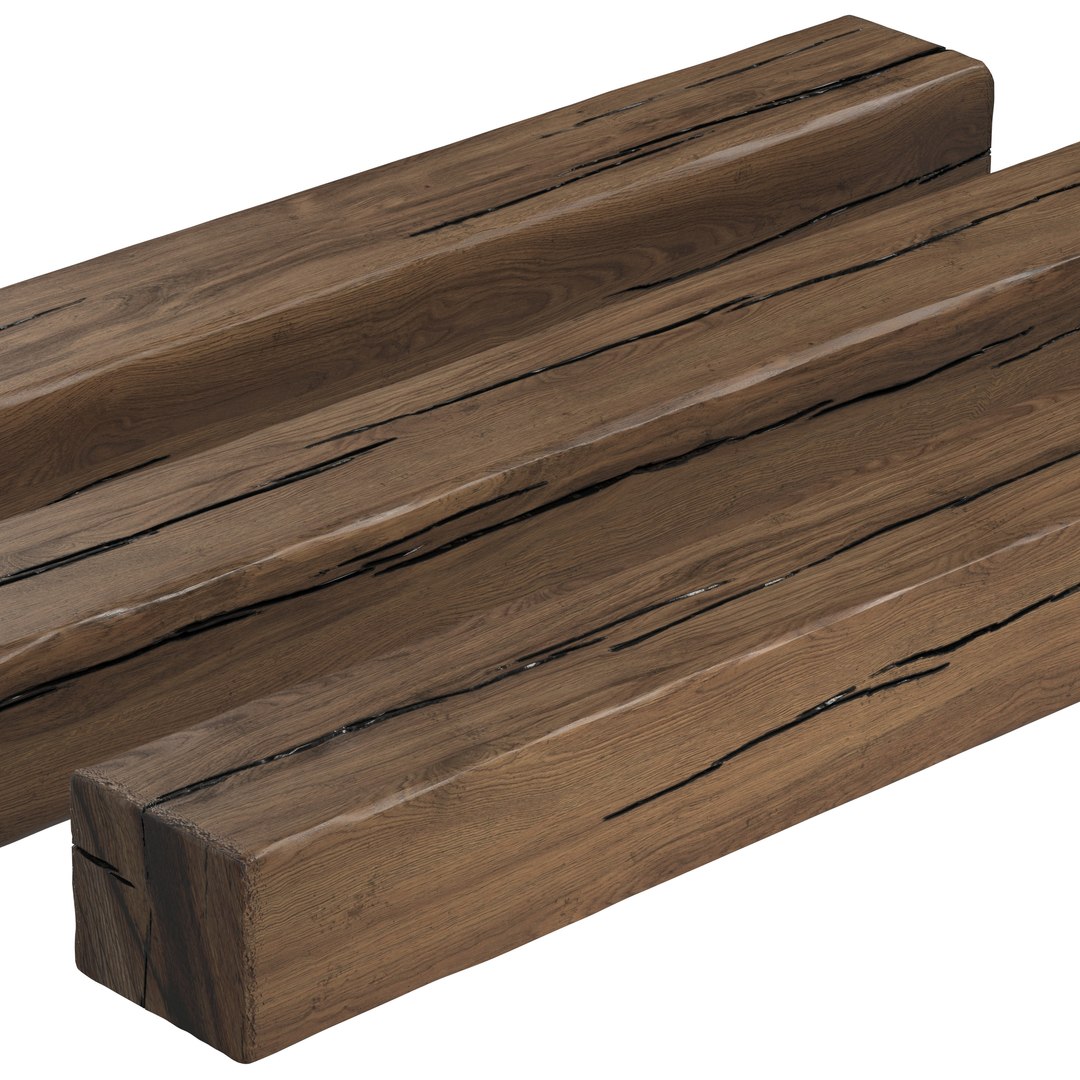 3D Reclaimed Walnut Wood Beams Model - TurboSquid 1831345