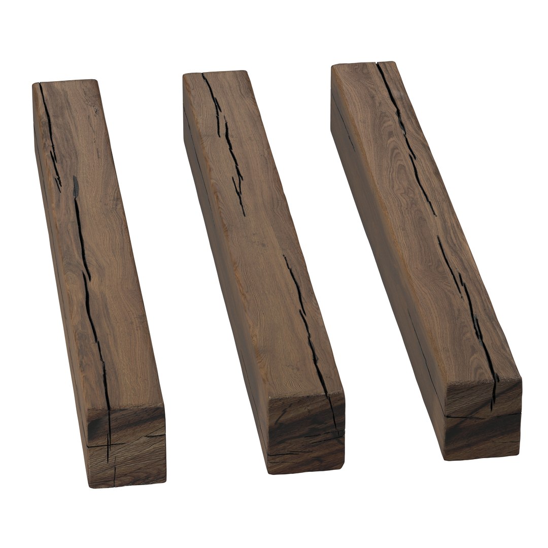 3D Reclaimed Walnut Wood Beams Model - TurboSquid 1831345