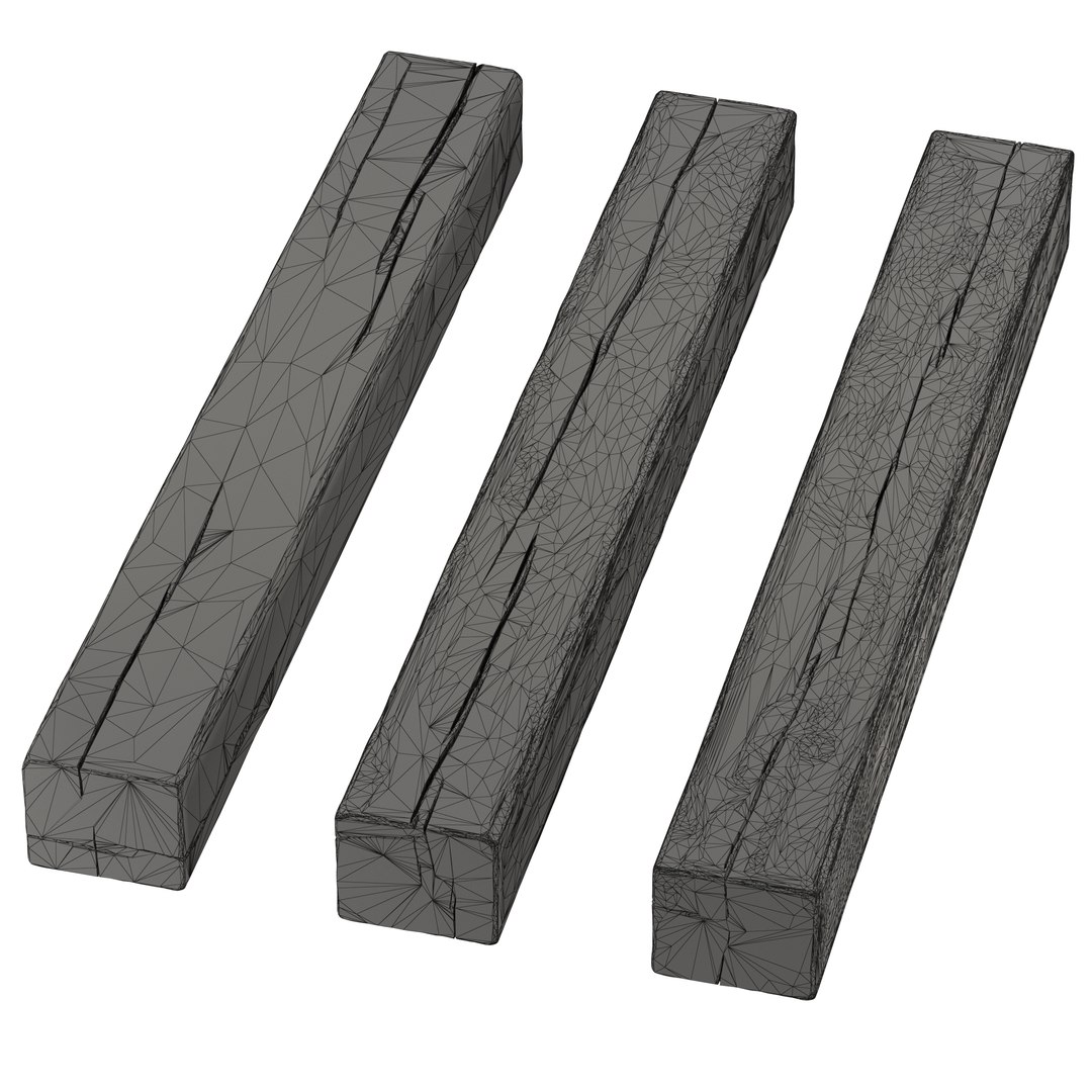 3D Reclaimed Walnut Wood Beams Model - TurboSquid 1831345