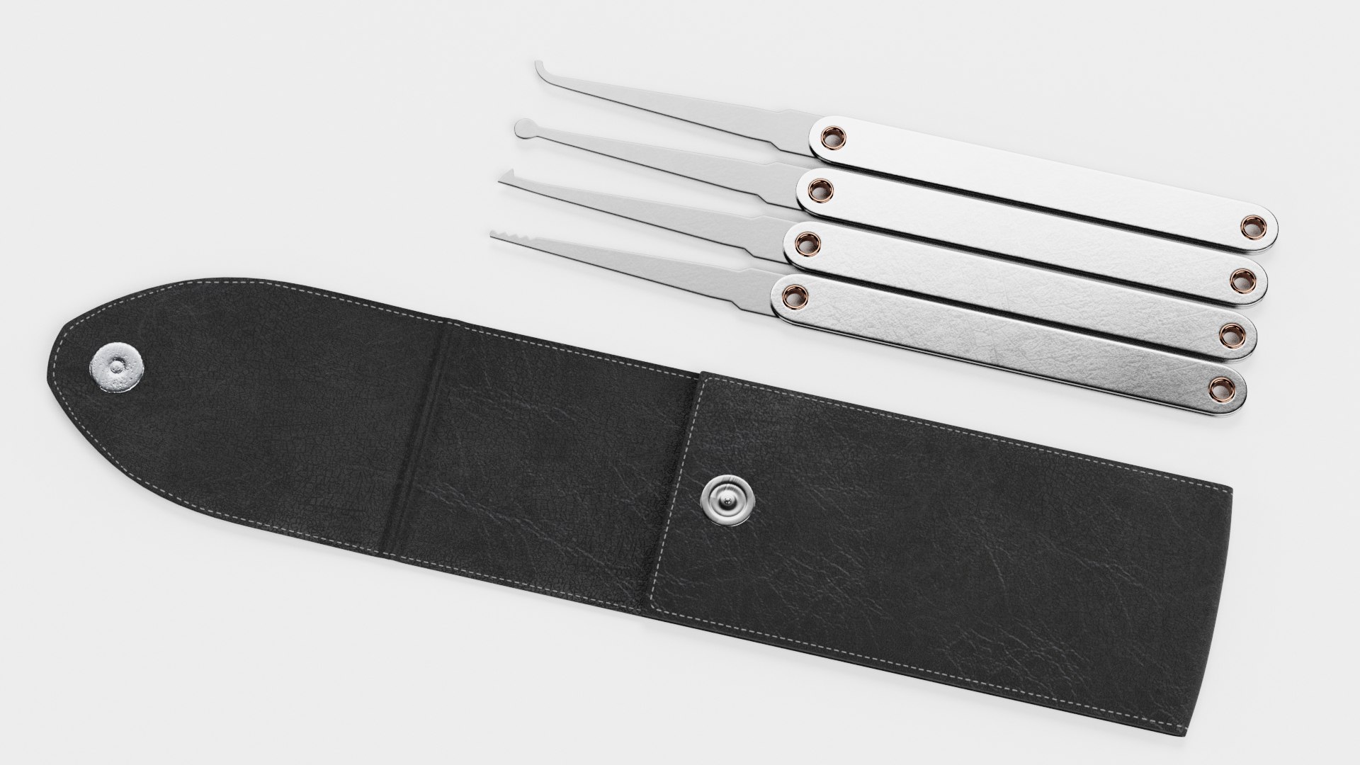 Lockpicks With Case 3D - TurboSquid 1809840