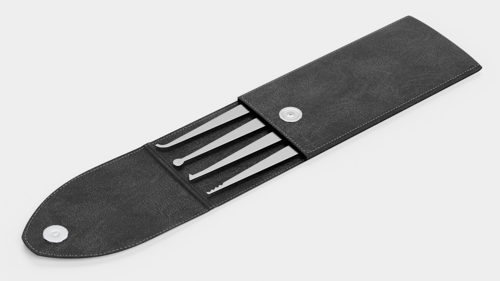 Lockpicks With Case 3D - TurboSquid 1809840