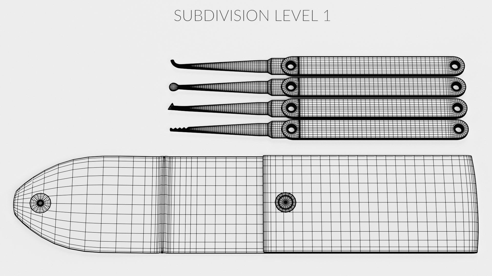 Lockpicks With Case 3D - TurboSquid 1809840