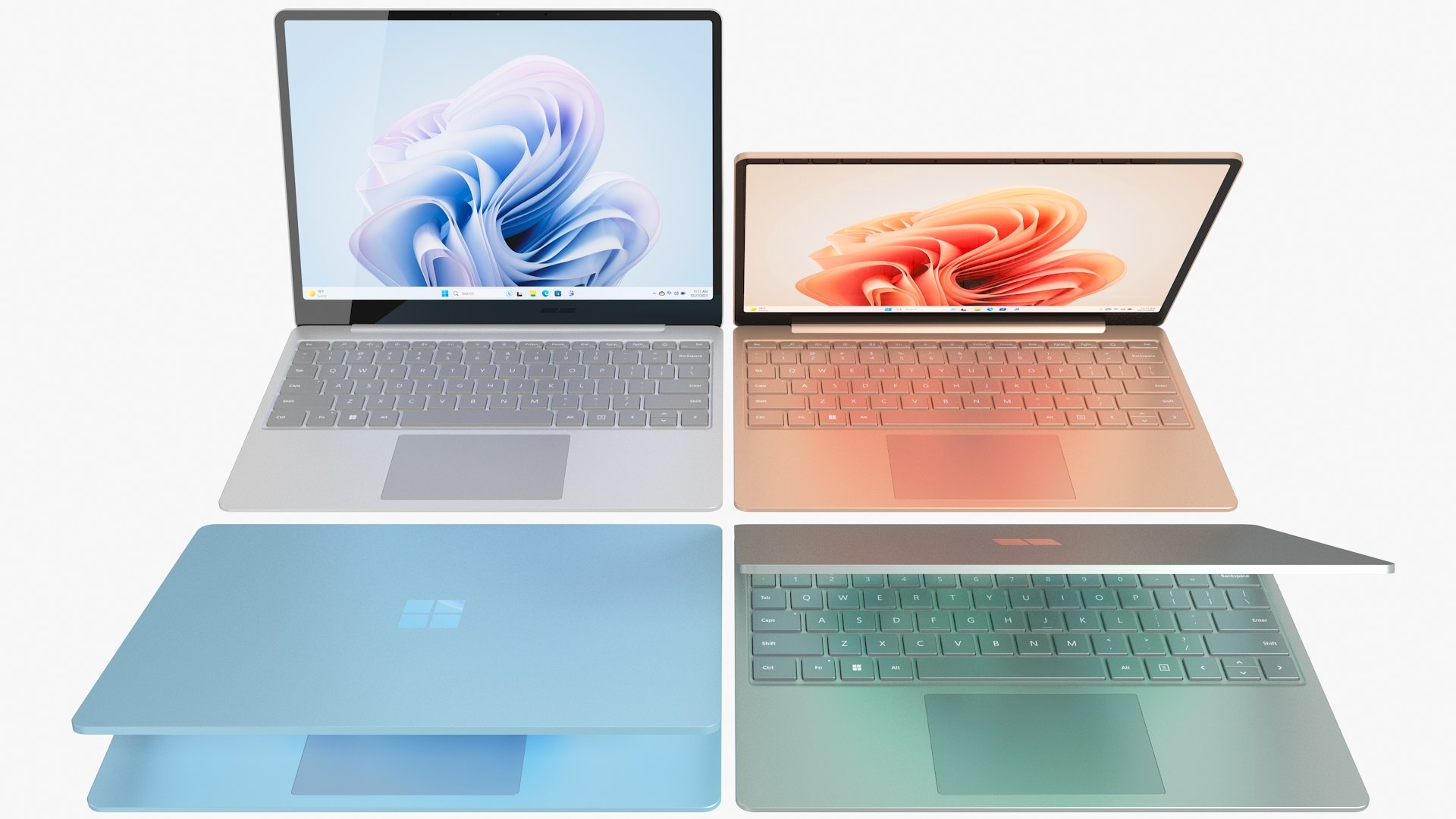 3D Microsoft Surface Laptop Go 3 All Colors Rigged - TurboSquid 2153561