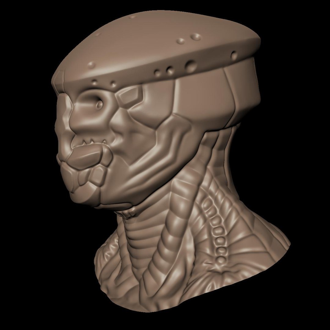 Alien Head 3d Model