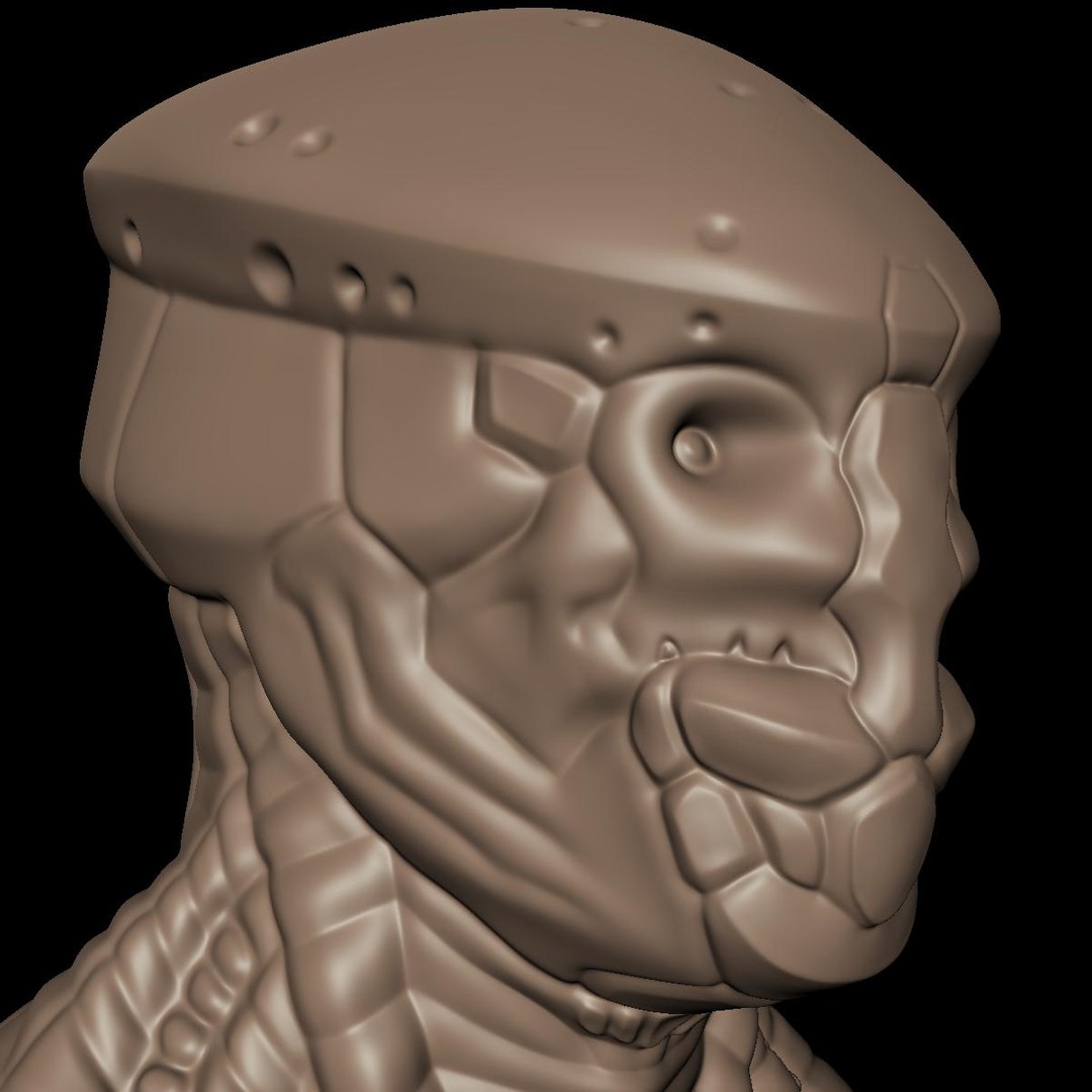 Alien Head 3d Model
