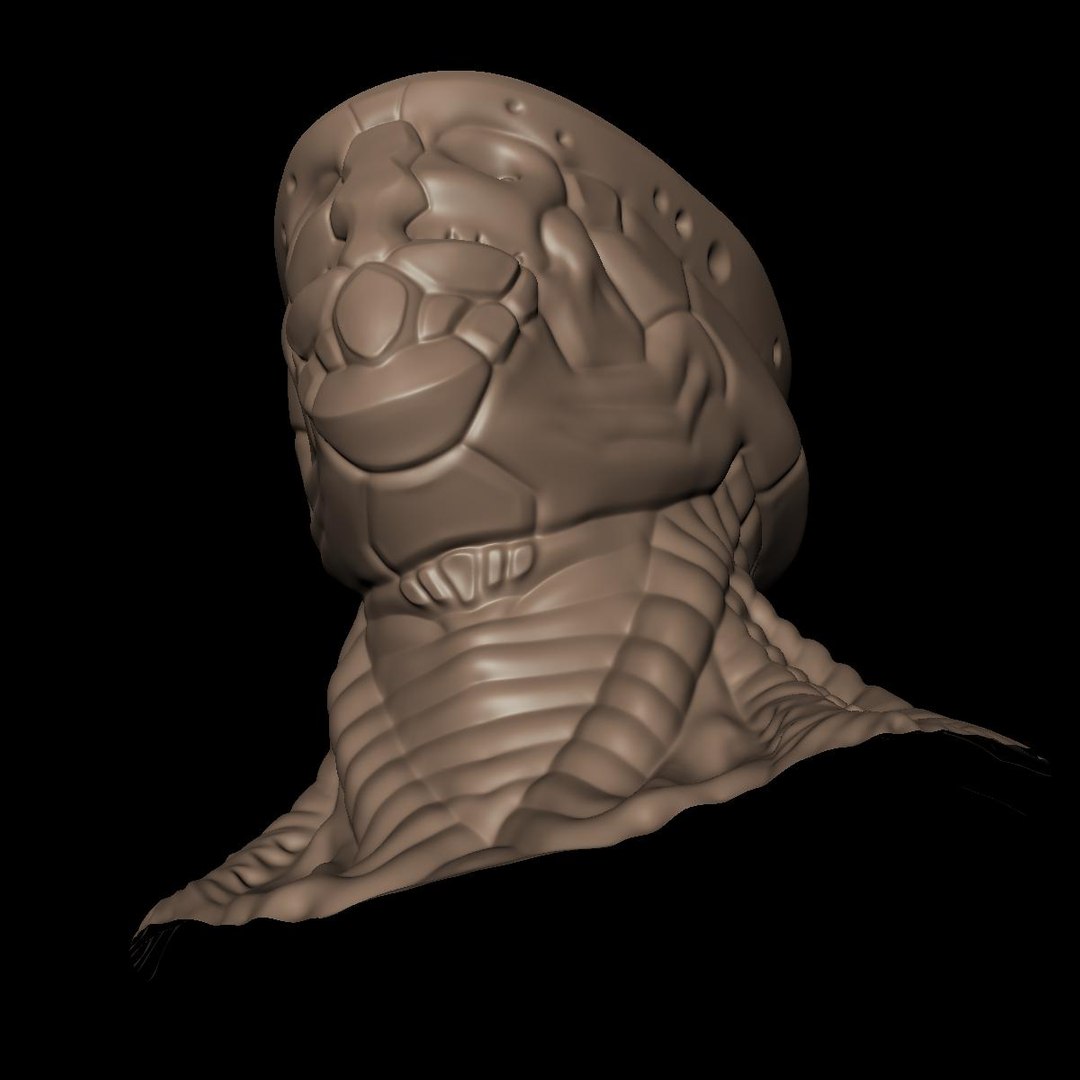 Alien Head 3d Model