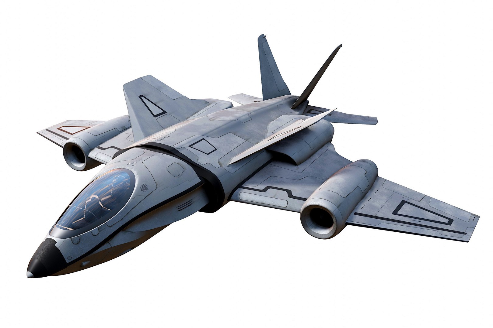 Scifi Interceptor Aircraft Model - TurboSquid 1554961