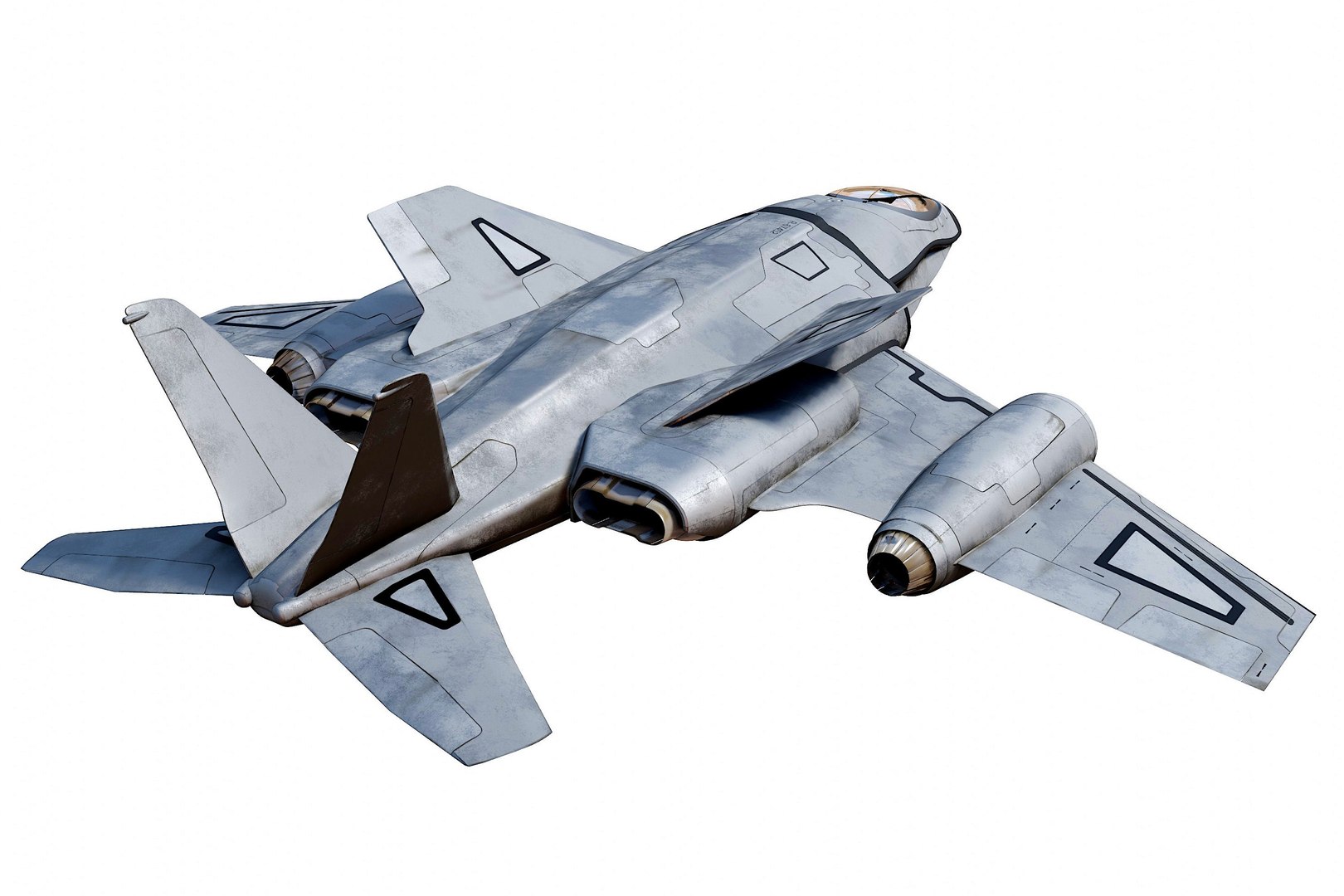 Scifi Interceptor Aircraft Model - TurboSquid 1554961