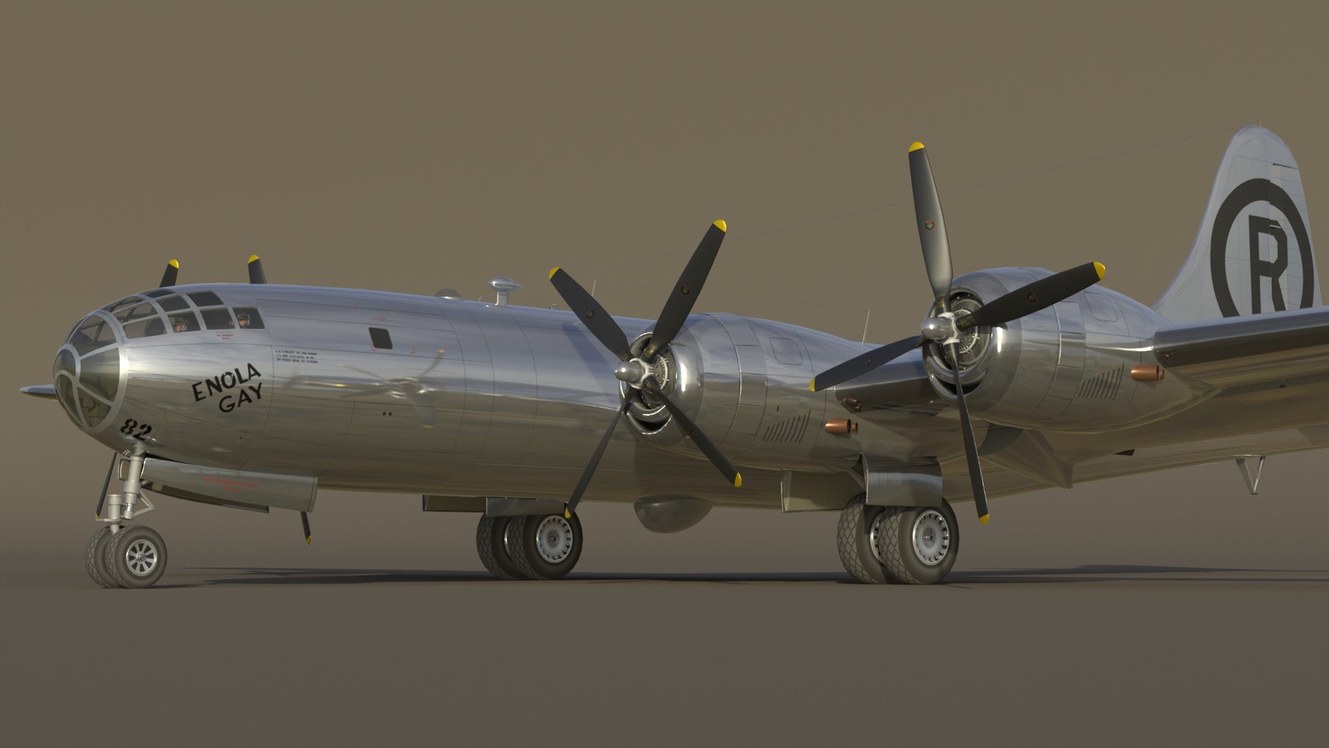 Boeing B29 Enola Gay model - TurboSquid 2173348