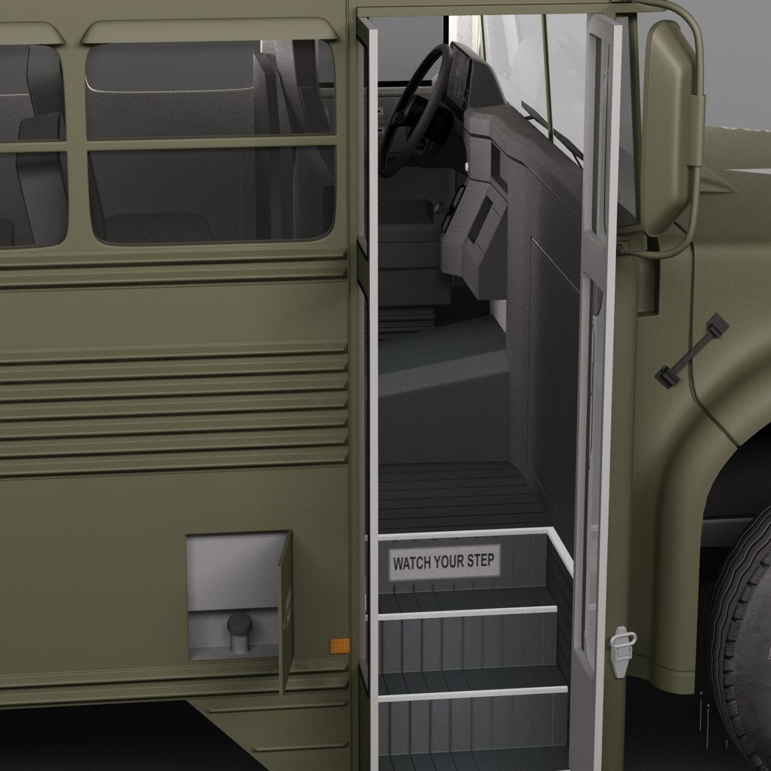 Army Bus 3d Model