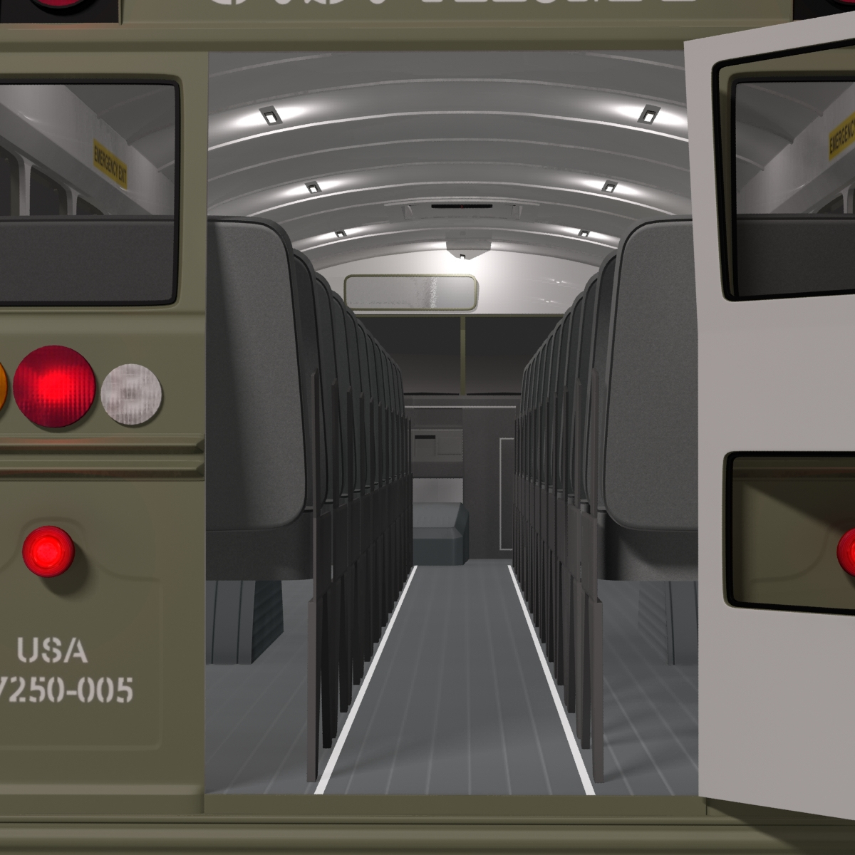 army bus 3d model