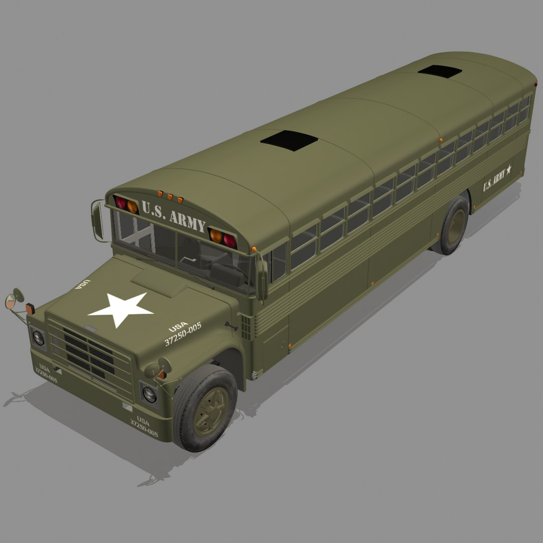Army Bus 3d Model
