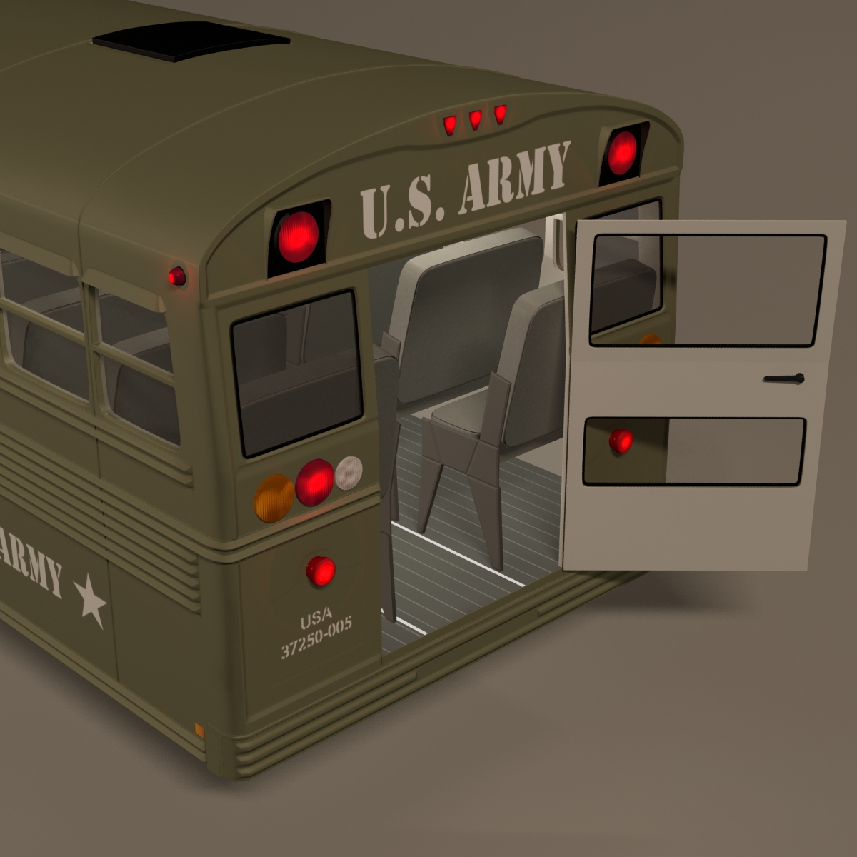 army bus 3d model